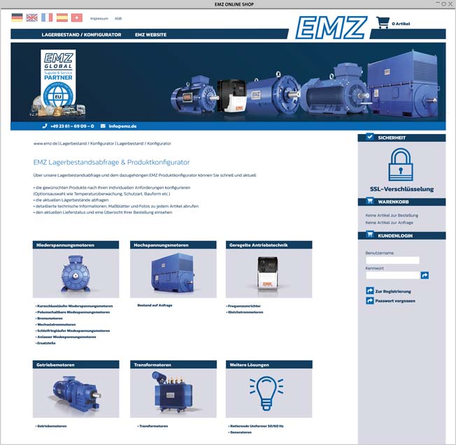 EMZ - Elektromotoren für Hochspannung und Niederspannung